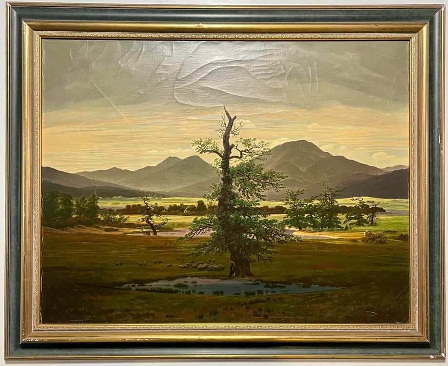 Caspar David Friedrich (1774-1840) Der einsame Baum Öl Druck (Gebraucht ...