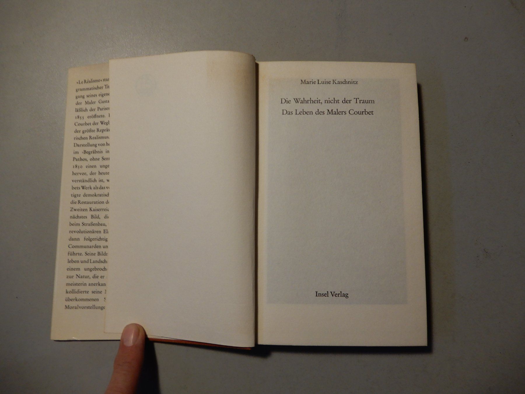 Marie Luise Kaschnitz: Die Wahrheit, nicht der Traum, Insel (Gebraucht ...
