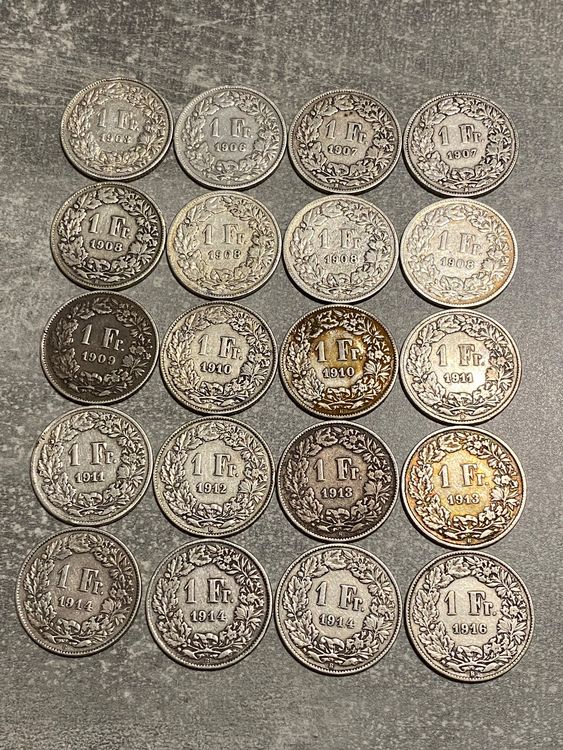 20 uralte 1 Franken 1903-1916 Rar | Kaufen auf Ricardo