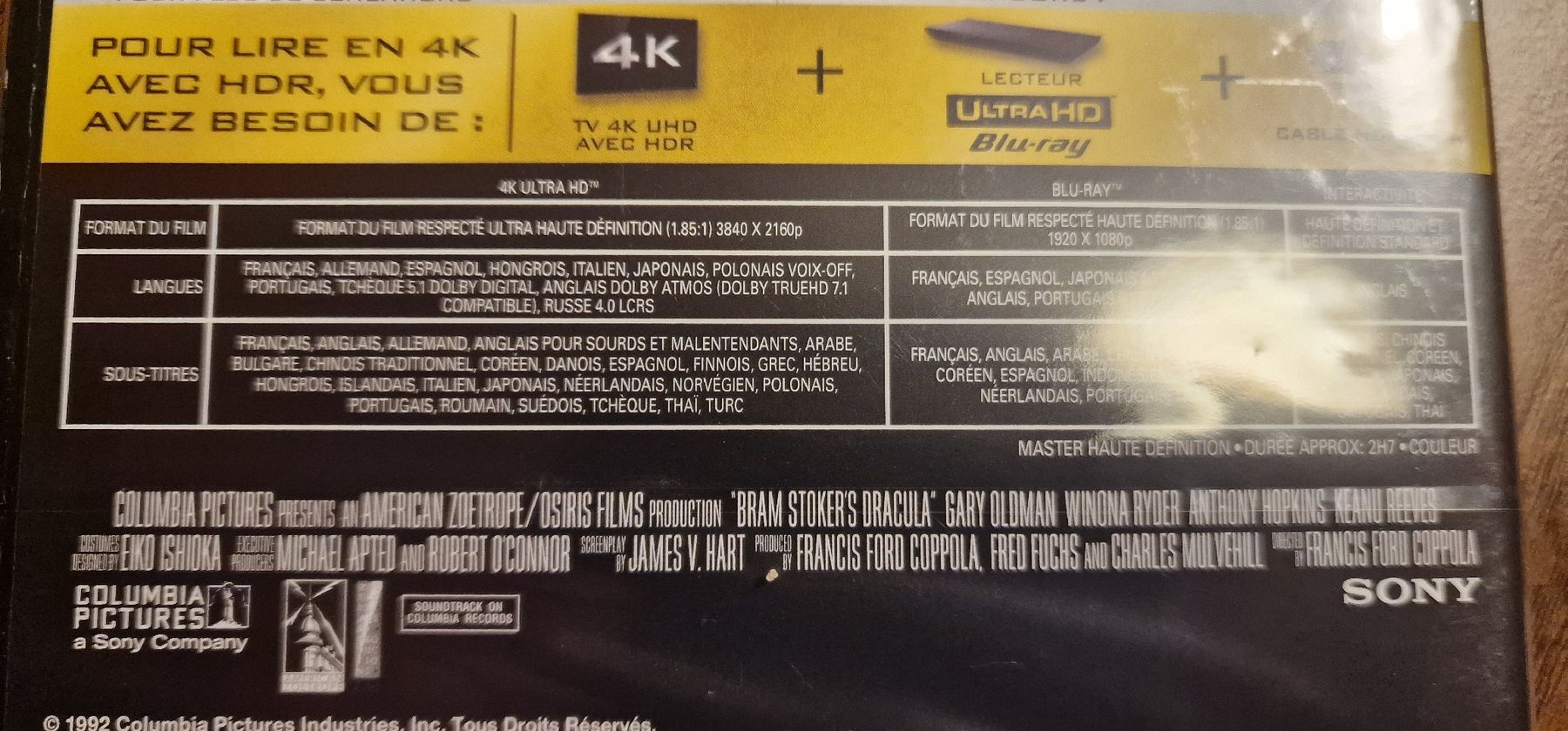 Dracula de Bram Stoker 4K Ultra HD - Blu-ray, NOUVEAU! (Neu und ...