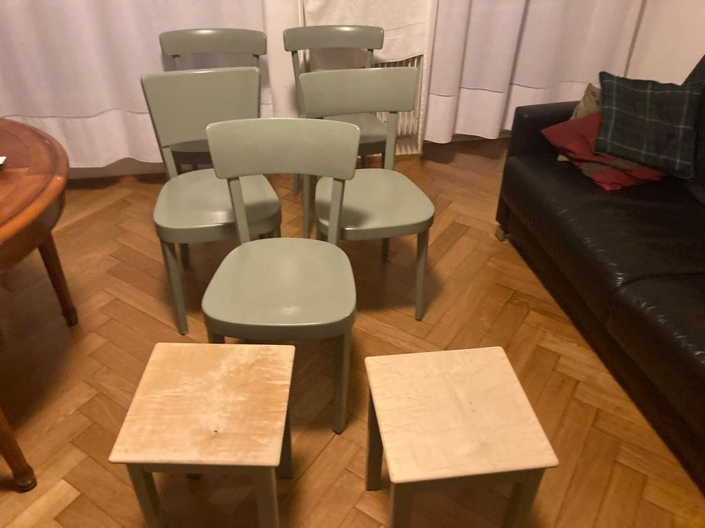 5 Horgen Glarus Stühle und 2 Hocker (Gebraucht) in Basel für CHF 1500 – nur Abholung auf Ricardo ...