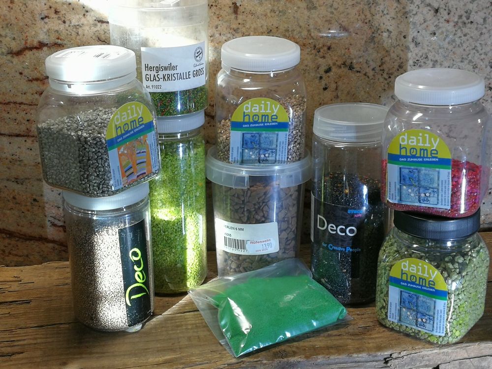 10 Dosen "Deko Sand" Bastelsand (Gebraucht) in Walkringen für CHF 9 – mit Lieferung auf Ricardo ...