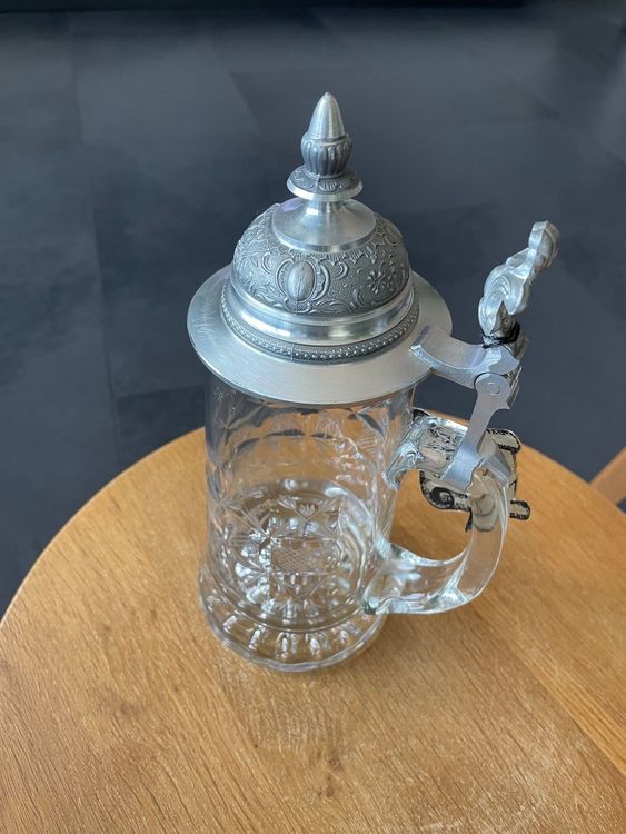 Krug mit Zinndeckel | Kaufen auf Ricardo