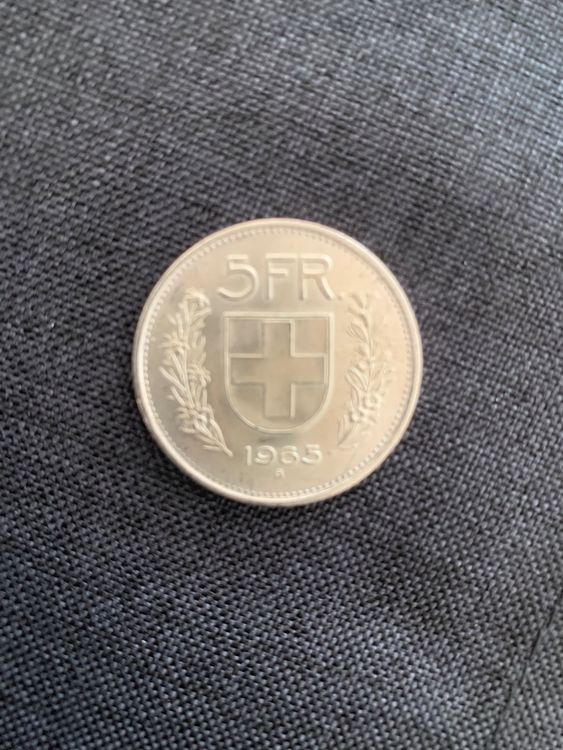 5.- Silbermünze 1965 (Gebraucht) in Birsfelden für CHF 7.4 – mit Lieferung auf Ricardo kaufen