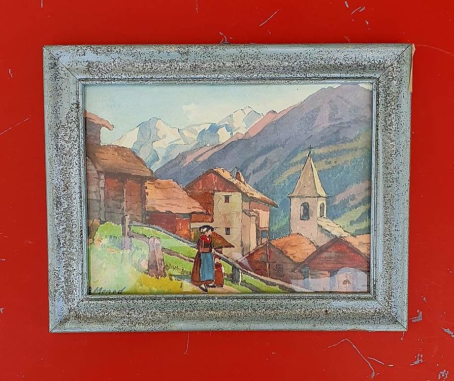 Blanche Monod (1880 - 1956) Très joli petit tableau Valais (D'occasion ...