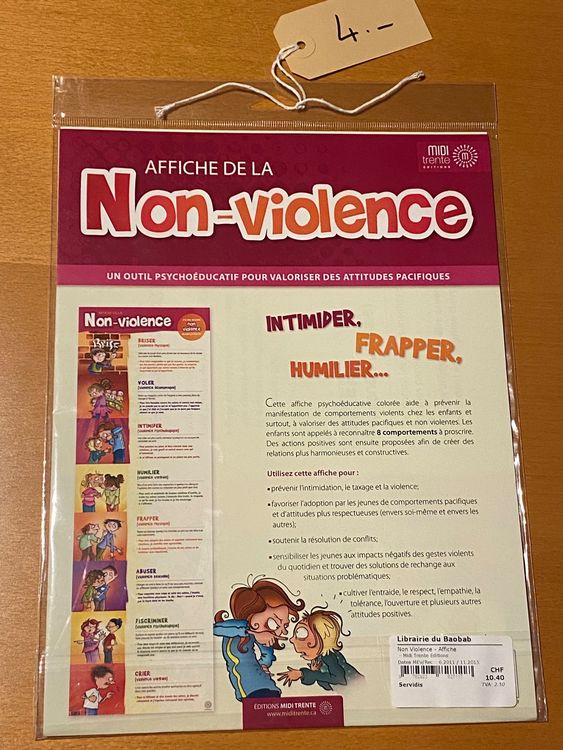 affiche éducative sur la non-violence pour les enfants (Neu und ...