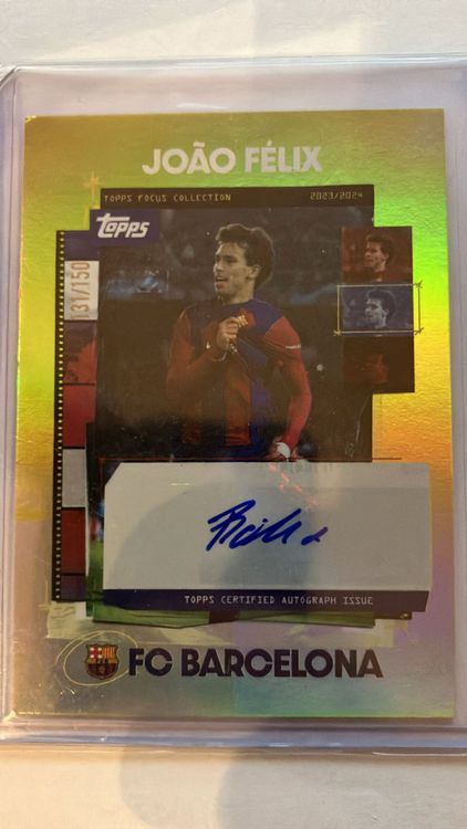 Joao Felix Autogramm Karte FC Barcelona 131/150 Topps (Gebraucht) in ...