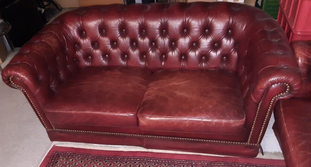 Chesterfield Sofa 2 er / Echt Leder ! | Kaufen auf Ricardo