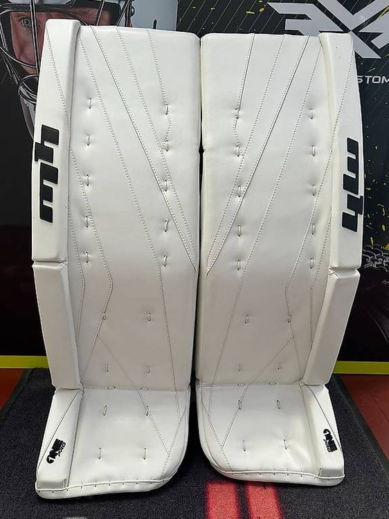 Eishockey Goaliepads MH One Pro SR 35+2 all white (Gebraucht) in Lohn ...