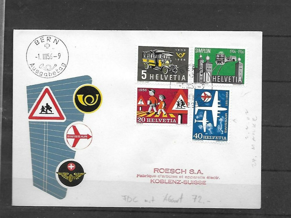 Freim.FDC 1956 mit Abart Kat: CHF 72.- (Gebraucht) in Basel für CHF 7 – mit Lieferung auf ...