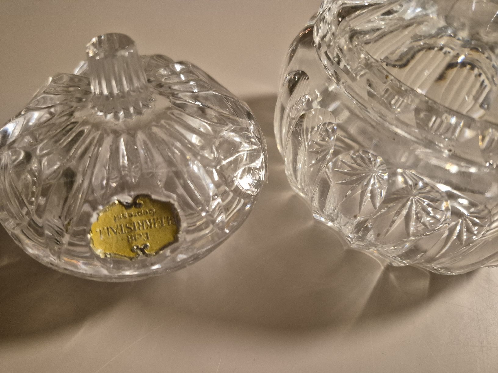 2 Kristall Dosen mit Deckel, Bleikristall Bonboniere Set (Gebraucht) in ...