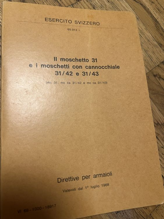Il moschetto 31 e i moschetti con cannocchiale 31/42 e 31/43 | Kaufen auf Ricardo