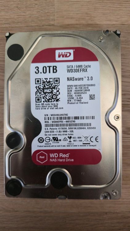 NAS Hard Drive WD-Red 3.0 TB (Gebraucht) in Langnau am Albis für CHF 31 ...