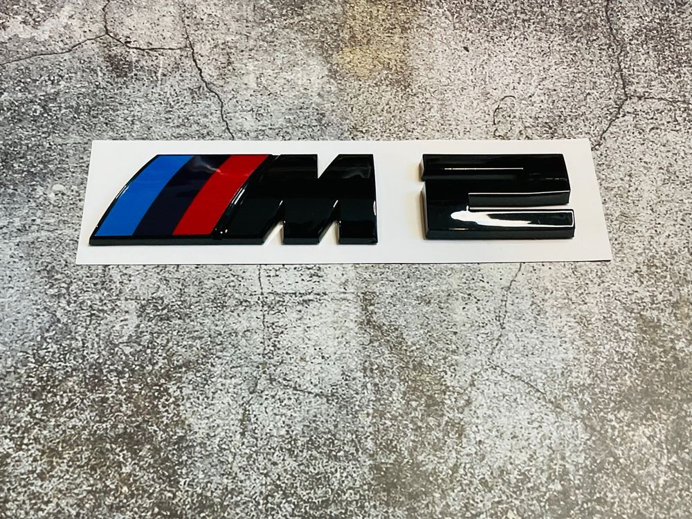 BMW M2 Emblem Logo Schriftzug NEU in Schwarz glänzend (Neu und ...