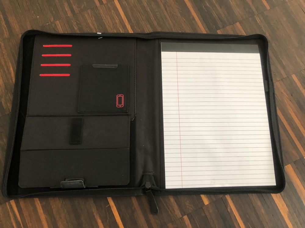 Elegante Dokumentenmappe aus Leder für A4 Papier mit Einlage (Neu ...
