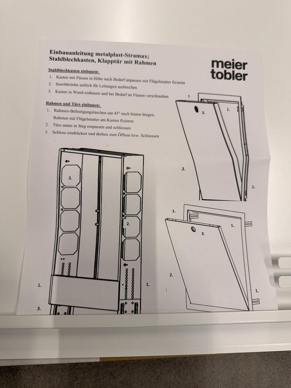 Meier Tobler Revisonstüre, Klapptür mit Rahmen, Stramax Meta (Neu und ...