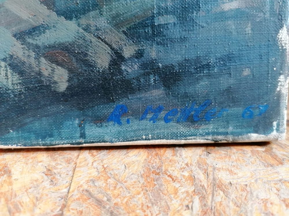 Ölgemälde: Stillleben Blumen in Blumenvase sig R. Mettler 67 | Kaufen auf Ricardo