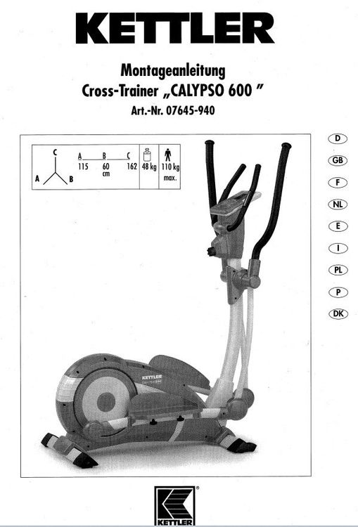 KETTLER CALYPSO 600 (Gebraucht) in La Chaux-de-Fonds für CHF 20 – nur ...