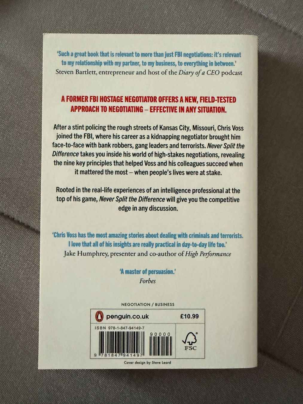 Never split the difference book by Chris Voss (Gebraucht) in Zürich für ...