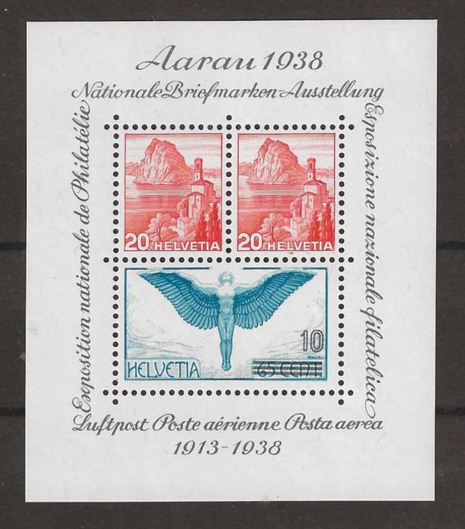 1937 : Aarau Block W11 - postfrisch ** (Neu (gemäss Beschreibung)) in Gümligen für CHF 10 – mit ...