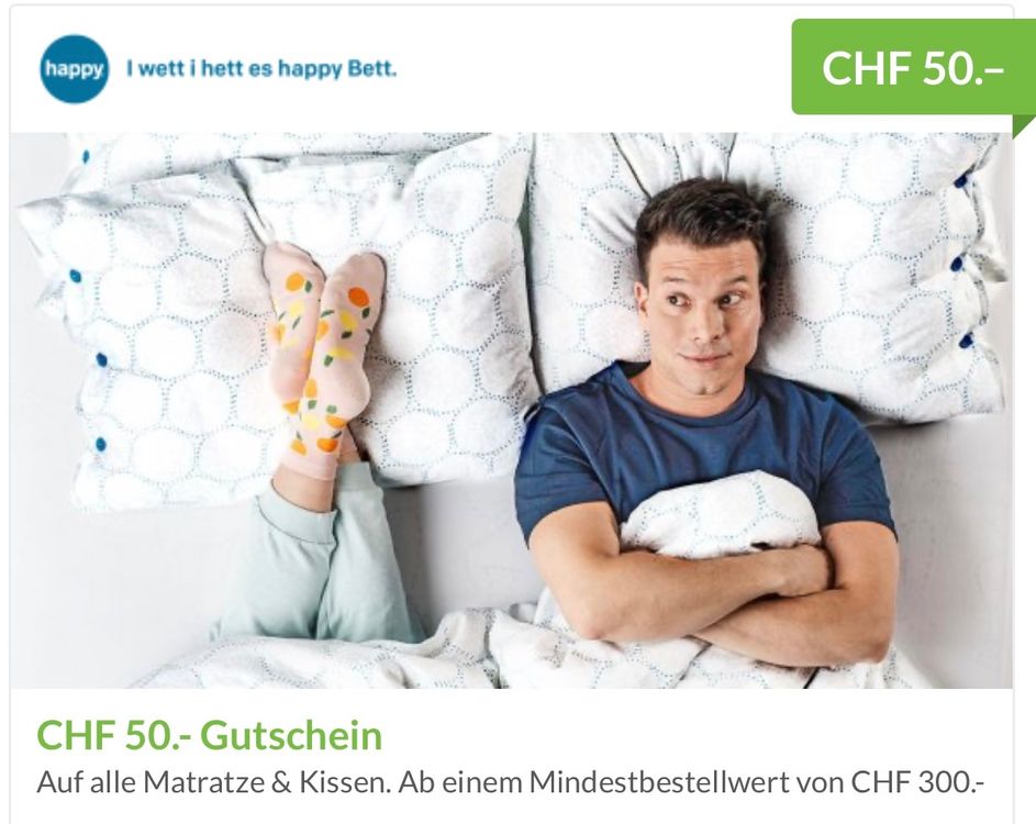 happy 50 CHF Gutschein (Neu und originalverpackt) in Zürich für CHF 2 – mit Lieferung auf ...