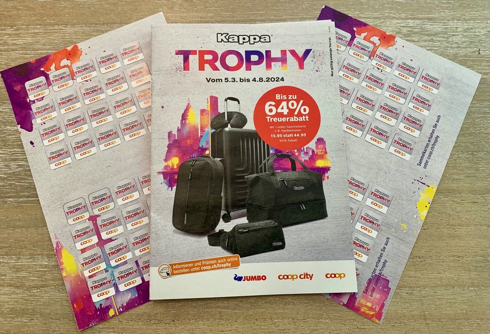 🤍 Coop „KAPPA Trophy“, 4 volle Sammelkarten, 80 Punkte 🤍 (Neu (gemäss ...