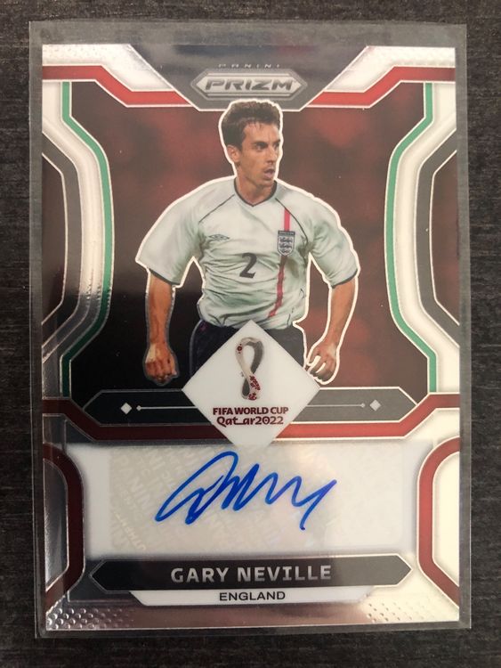 Panini Prizm Word Cup 2022 Gary Neville England Autogramm (Gebraucht ...