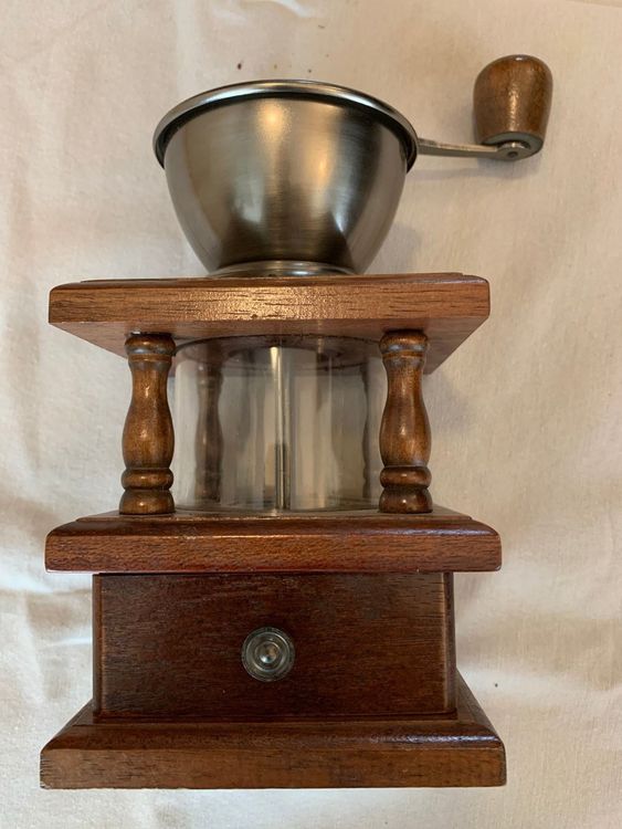 Kaffeemühle aus Holz Glas und Metall | Kaufen auf Ricardo