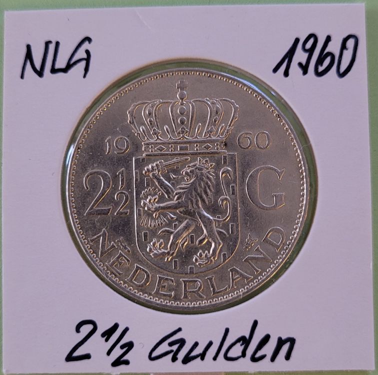 Niederlande 2.5 Gulden 1960 Silber 15gr. TopErhaltung (Gebraucht) in Oberriet SG für CHF 10 ...