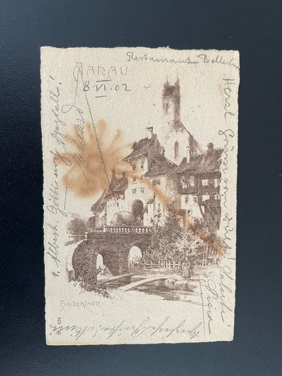 AK AG Aarau, Haldentor 1902 (Gebraucht) in Thal für CHF 1 – mit Lieferung auf Ricardo kaufen