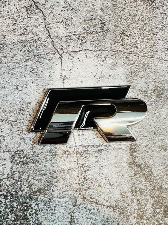 VW R Racing Schriftzug, Emblem, Logo 3D Metall Rot/Silber | Kaufen auf ...
