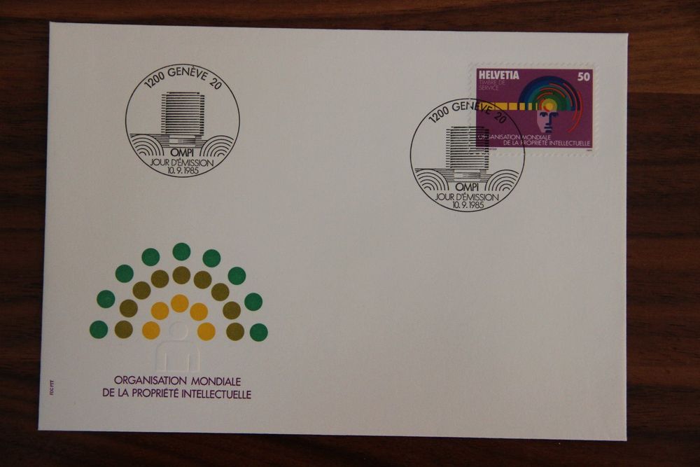 Schweiz Dienstmarken UNO 1985 - OMPI - Helvetia (Neu (gemäss Beschreibung)) in Jona für CHF 0.5 ...