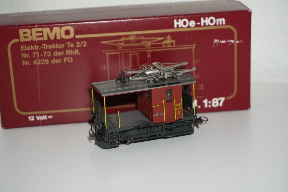 BEMO 1270 103 - RhB Te 2/2 73 Rangierlok H0m (Gebraucht) in Matten b ...
