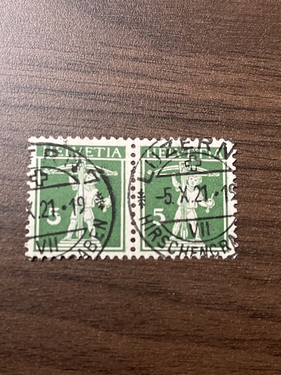 Tellknabe Doppelmarke Vollstempel Luzern | Kaufen auf Ricardo