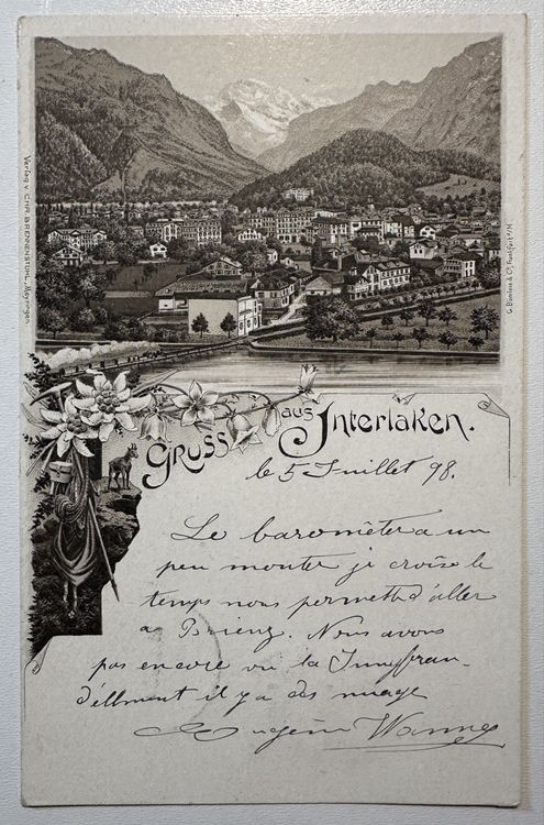 Alte Ansichtskarte, Gruss aus Interlaken 1898 | Kaufen auf Ricardo