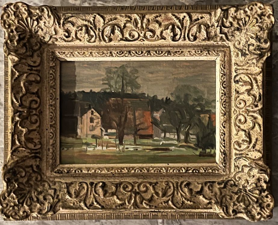 Ölgemälde "Kl. Landschaft mit Schnee" 1947; Paul Bodmer (Gebraucht) in ...