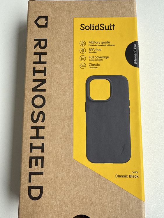 RhinoShield SolidSuit iPhone 16 Pro Hülle, Schwarz, Neu! (Neu und originalverpackt) in Zug für ...