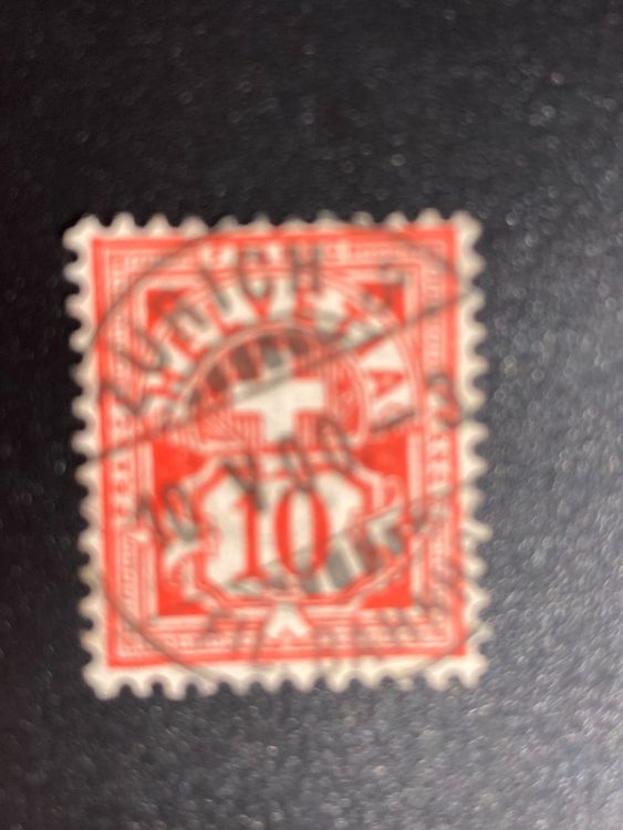 Schweiz 1900 Ziffern KZ 10 Rp. Vollstempel ZÜRICH 3 10.5.00 (Gebraucht) in Liestal für CHF 1 ...