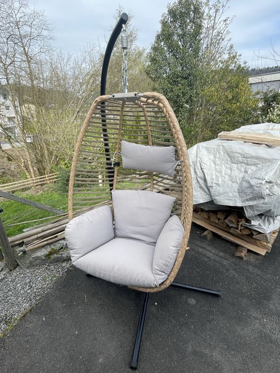 Spannende Hangesessel Mit Gestell Rattan Ebenbild
