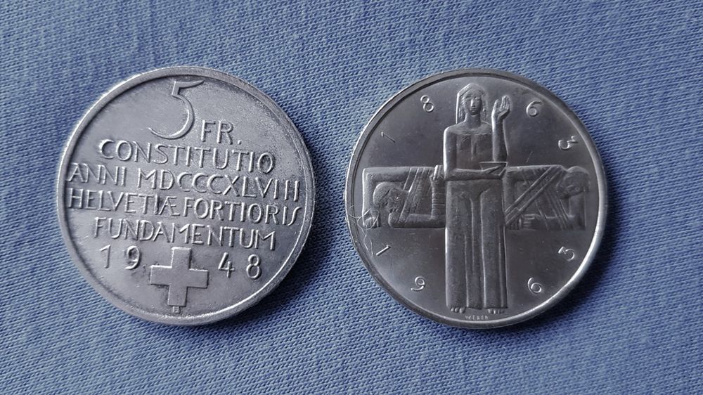 2x5 Franken Silber Gedenkmünzen 1948-1963 ab nur 1 Fr !!! | Kaufen auf Ricardo