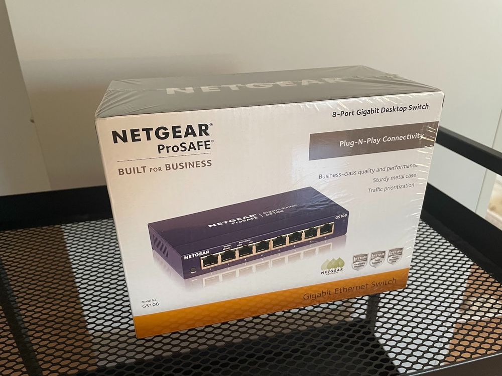 Netgear GS108 8-Port Gigabit Network Switch (Neu und originalverpackt ...