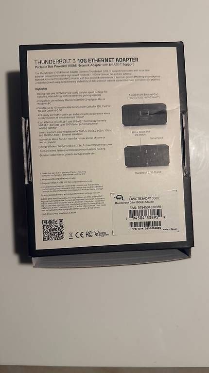 OWC Thunderbolt 3 10Gb Ethernet Adapter - 10Gbps Profi (Gebraucht) in ...