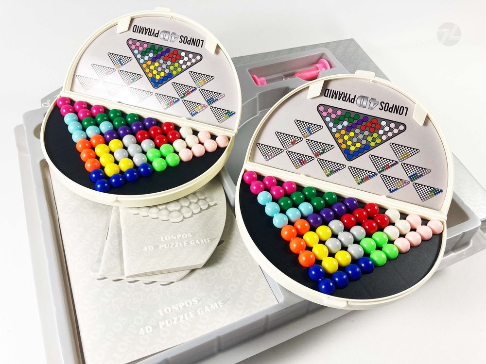 LONPOS 4D Pyramid Puzzle Brain Game Spiel OVP komplett (Gebraucht) in ...