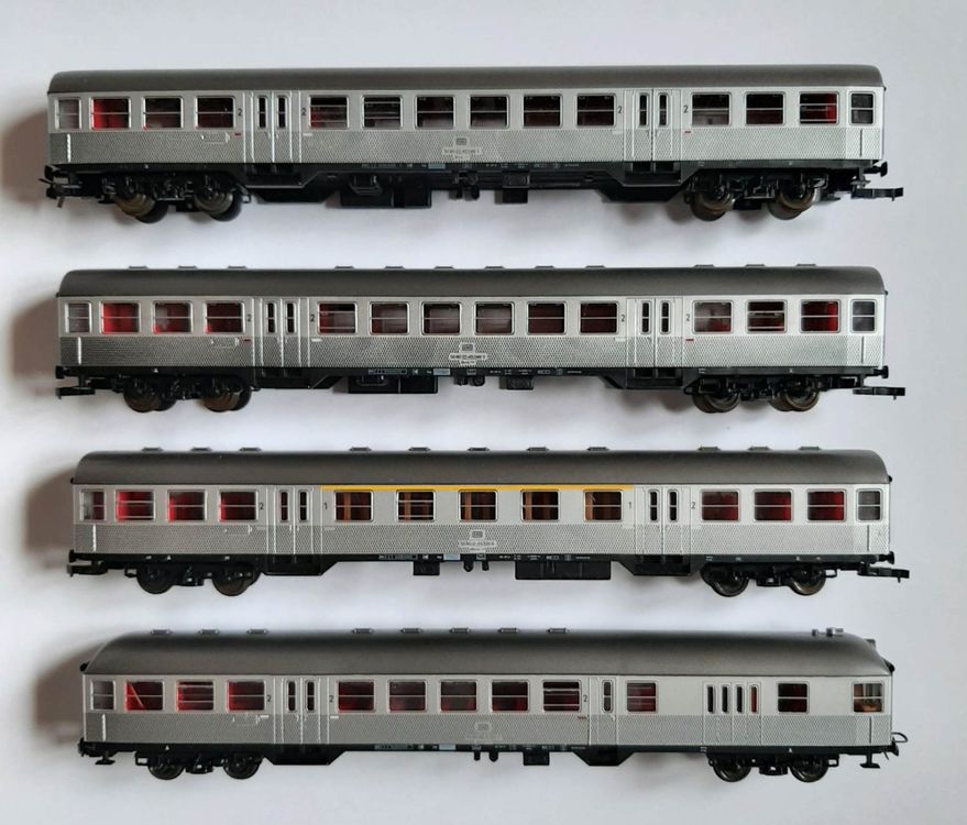 Roco H0, DC, 4 Personenwagen (Silberlinge) der DB (Gebraucht) in Gossau ...