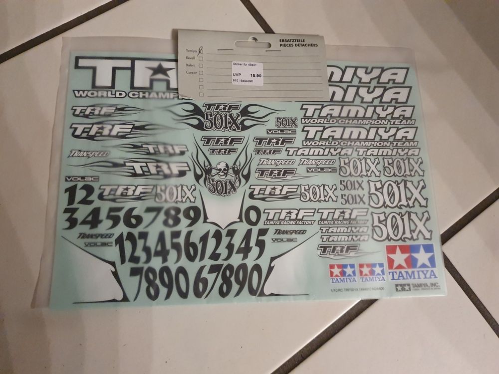 Tamiya 49401 TRF 501X Sticker Set (Neu und originalverpackt) in für CHF ...