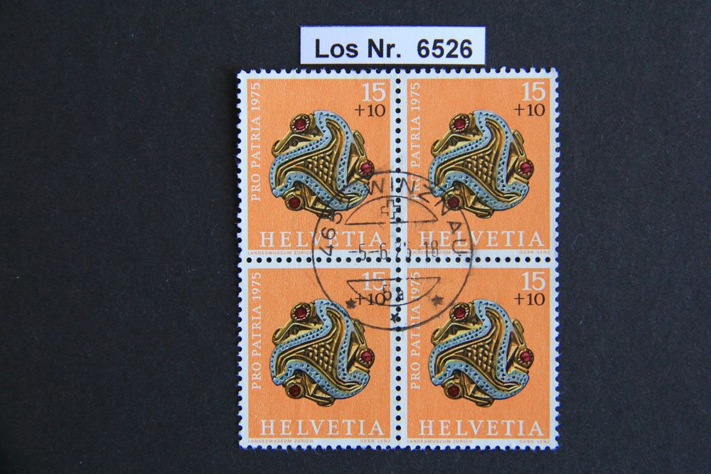 PP 1975 Viererblock sauber gestempelt Los 6526 (Gebraucht) in Volken für CHF 1.5 – mit Lieferung ...
