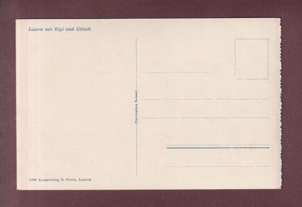 LUZERN - Gütsch und Rigi (D'occasion) à Pully pour CHF 5 – avec ...