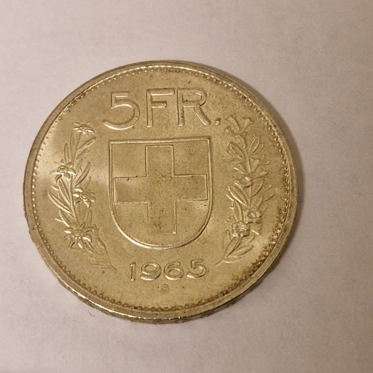 Silbermünze CH 5 Fr. 1965 (Gebraucht) in Stans für CHF 11 – mit Lieferung auf Ricardo kaufen