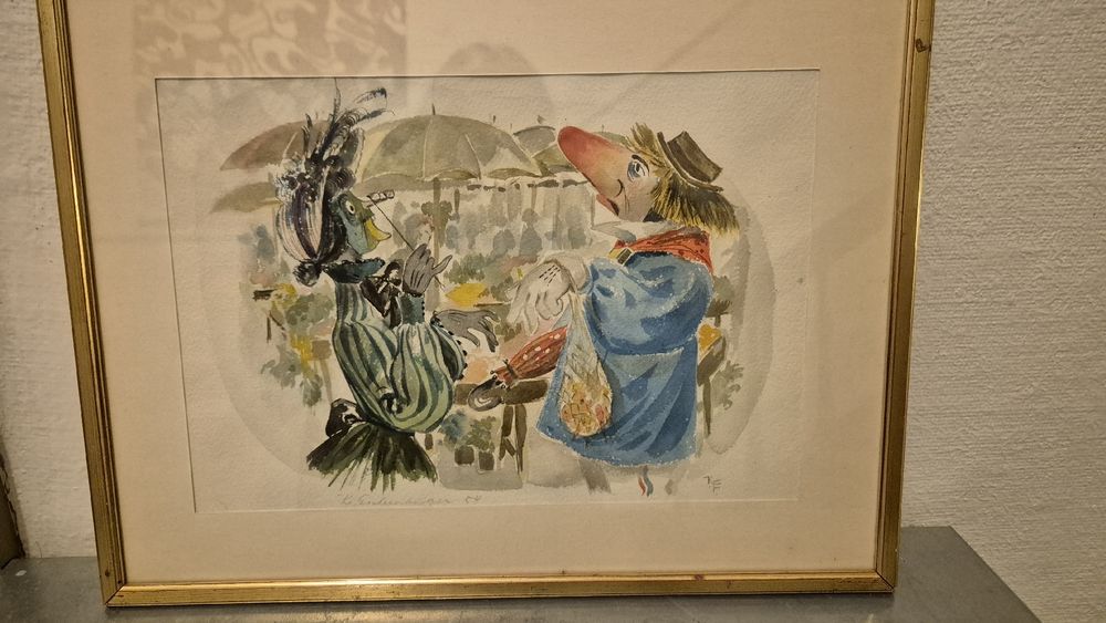 Aquarell Basler Fasnacht 1954 von K. Eichenberger (Gebraucht) in Basel für CHF 55 – mit ...