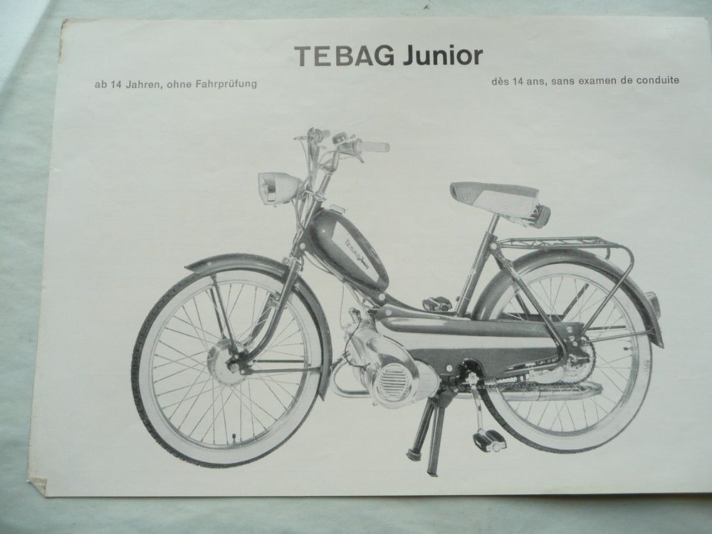 PROSPEKT MOFA TEBAG JUNIOR FLANDRIA 2 GANG HS MOTOR 1962 | Kaufen auf ...